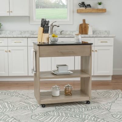 Click here for Linon Ina Kitchen Cart  Gray prices