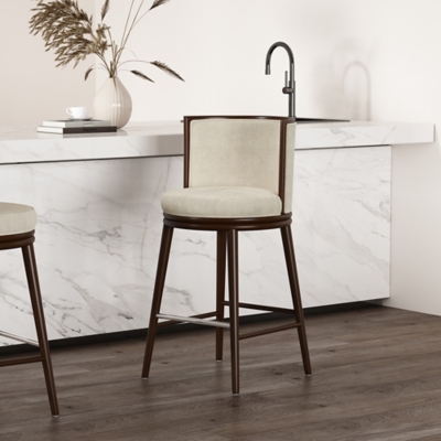 Click here for Manhattan Comfort Evalyn Bar Height Bar Stool  Cre... prices