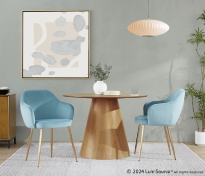 Click here for LumiSource Buena Dining Chair (Set of 2)  Gold/Lig... prices