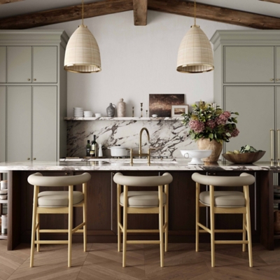 Click here for TOV Furniture Counter Height Bar Stool  Taupe prices