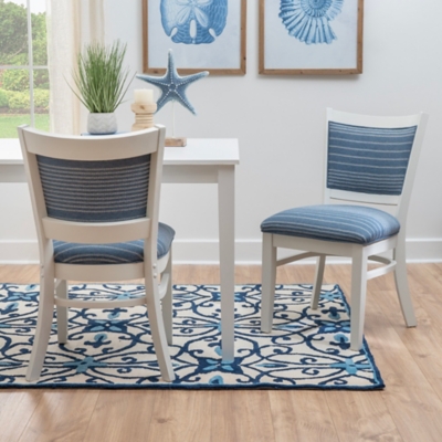 Click here for Linon Lanney Side Chair (Set of 2)  Blue prices