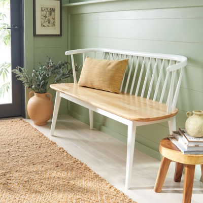 Click here for Safavieh Blanchard 19 Dining Bench  Natural/White prices