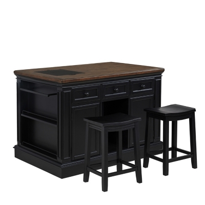 Linon Phoebe Kitchen Island with 2 Stools | Ashley