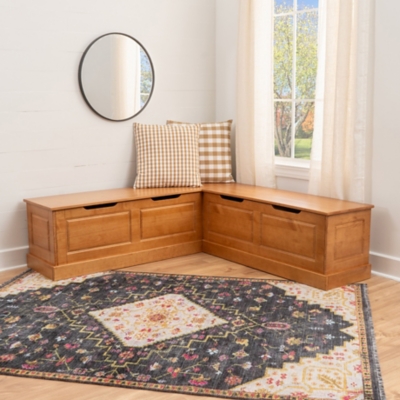 Click here for Linon Landin 62 Backless Breakfast Nook  Caramel prices