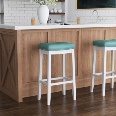 Click here for Linon Claridge Bar Height Bar Stool  Teal prices