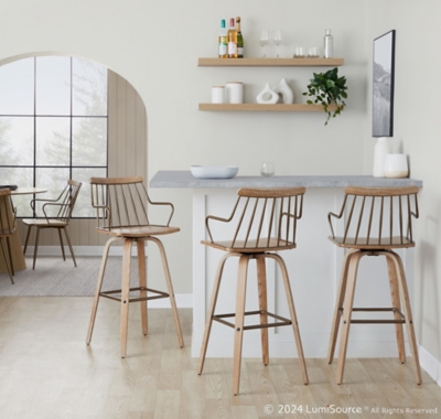 Click here for LumiSource Preston Bar Height Barstool  Antique prices