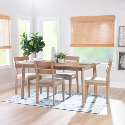 Click here for Linon Devin Dining Table and 4 Chairs Set  Natural prices