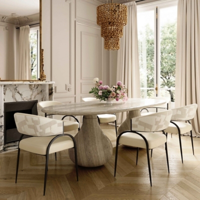 Click here for TOV Furniture Tatum Solid Dining Chair  Cream prices