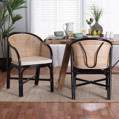 Click here for Bali & Pari Miranda Dining Chair (Set of 2)  Black... prices
