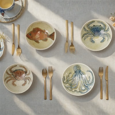 Click here for Storied Home Sea Life Decorative Bowl Set  Multi prices