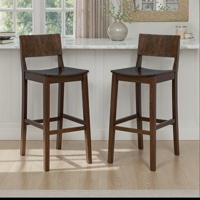 Click here for Linon Bar Height Bar Stool  Walnut prices