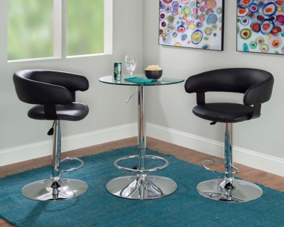 Click here for Linon Dawson Barrel Dining Table and 2 Bar Stools... prices