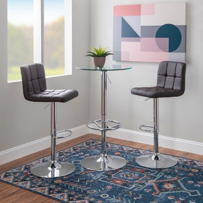 Click here for Linon Dawson Dining Table and 2 Bar Stools Set  Bl... prices