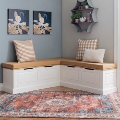 Click here for Linon Landin Two Toned Nook With Cushion Set  Brow... prices