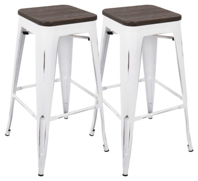 Click here for Oregon Bar Height Bar Stool Set  White/Espresso prices