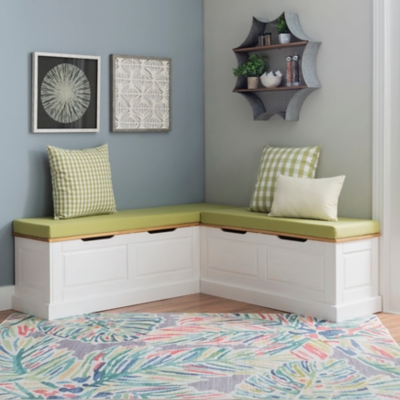 Click here for Linon Landin Two Toned Nook With Cushion Set  Gree... prices