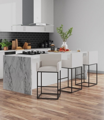 Click here for Ambassador Counter Stool (Set of 2)  Cream/Black prices