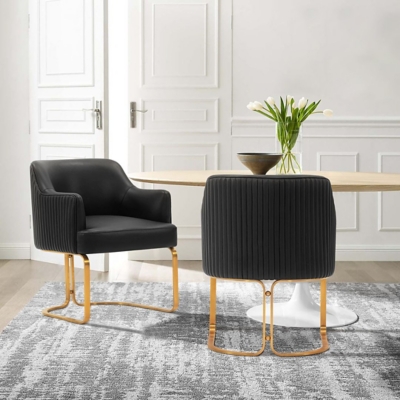 Click here for Raya Dining Armchair (Set of 2)  Black prices