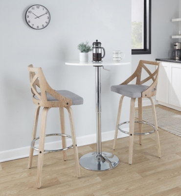 Click here for LumiSource Charlotte Barstool (Set of 2)  Gray prices