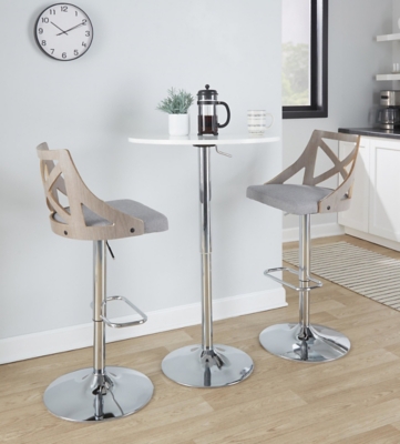 Click here for LumiSource Charlotte Adjustable Barstool (Set of 2... prices