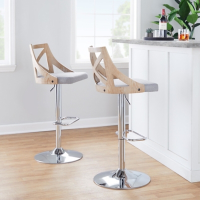 Click here for LumiSource Charlotte Adjustable Barstool (Set of 2... prices