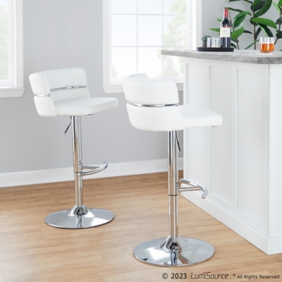 Click here for LumiSource Cinch Adjustable Barstool (Set of 2)  W... prices