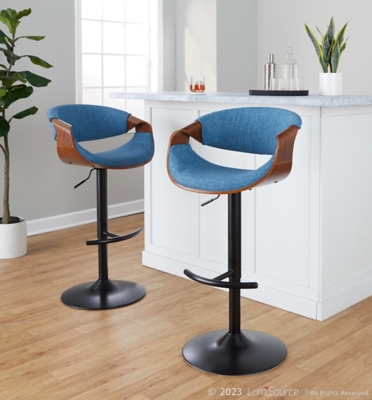 Click here for LumiSource Curvo Adjustable Barstool (Set of 2)  B... prices