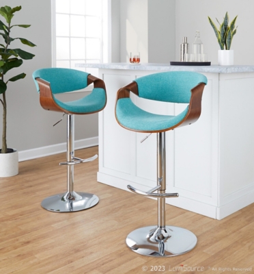 Click here for LumiSource Curvo Adjustable Barstool (Set of 2)  T... prices