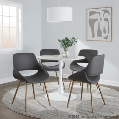 Click here for LumiSource Fabrico Dining Chair (Set of 2)  Gray prices