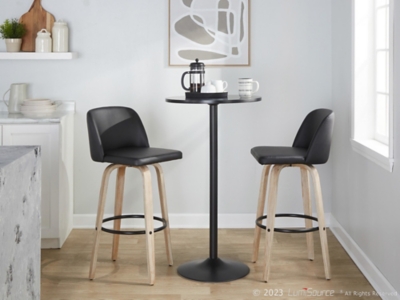 Click here for LumiSource Toriano Barstool (Set of 2)  Black prices