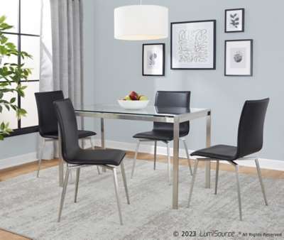 Click here for LumiSource Fuji Mason Dining Table and 4 Swivel Ch... prices