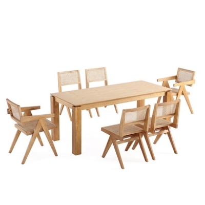 Manhattan Comfort Rockaway and Hamlet Dining Table and 6 Chairs | Ashley