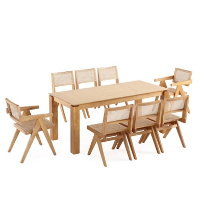 Manhattan Comfort Rockaway and Hamlet Dining Table and 8 Chairs | Ashley