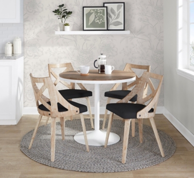 Click here for LumiSource Dakota Charlotte Dining Table and 4 Cha... prices