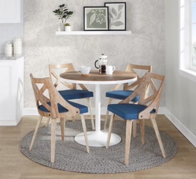 Click here for LumiSource Dakota Charlotte Dining Table and 4 Cha... prices