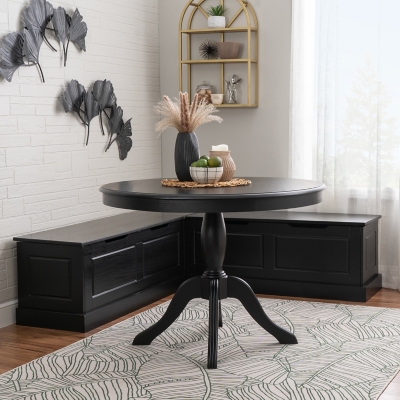Click here for Linon Landin Norah Pedestal Breakfast Nook  Black prices