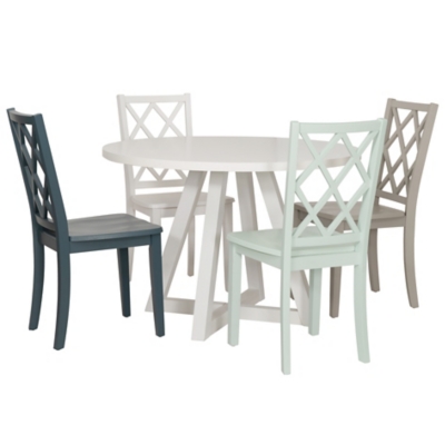 Linon Kolt Round Dining Table and 4 Chairs | Ashley