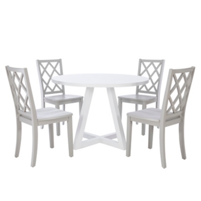 Linon Kolt Round Dining Table and 4 Chairs | Ashley