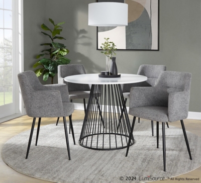 Click here for LumiSource Canary Dining Table  White prices