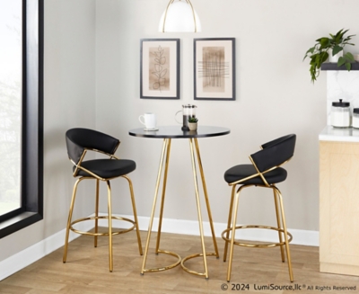Click here for LumiSource Cece Counter Height Dining Table  Black... prices