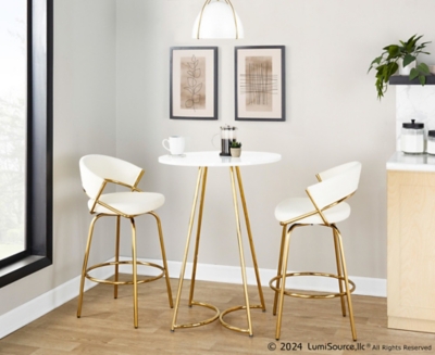 Click here for LumiSource Cece Counter Height Dining Table  White... prices