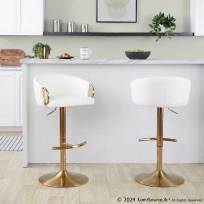 Click here for LumiSource Claire Adjustable Bar Stool (Set of 2)... prices