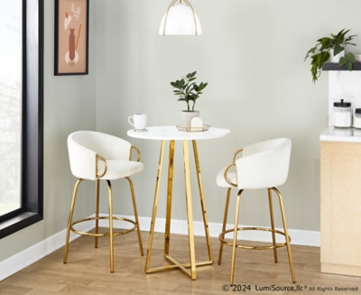 Click here for LumiSource Cosmo Counter Height Round Bar Table  W... prices