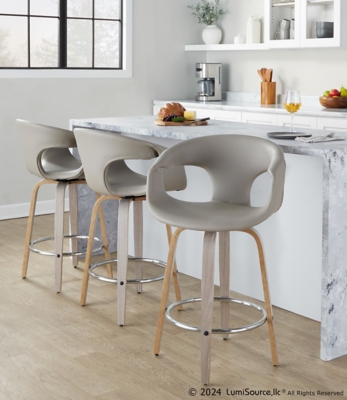 Click here for LumiSource Curvo Swivel Counter Stool (Set of 2)... prices