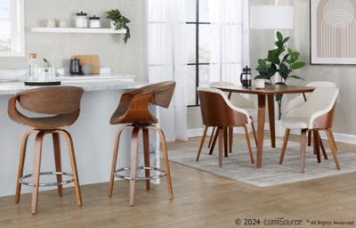 Click here for LumiSource Curvo 26 Swivel Counter Stool (Set of 2... prices