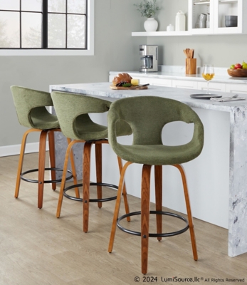 Click here for LumiSource Curvo Swivel Counter Stool (Set of 2)... prices