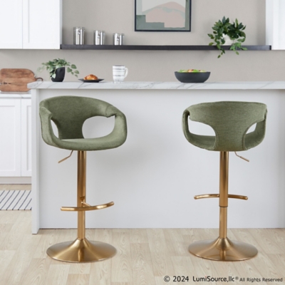 Click here for LumiSource Curvo Bar Height Swivel Bar Stool (Set... prices
