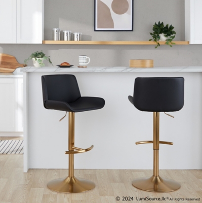 Click here for LumiSource Santi Bar Height Swivel Bar Stool (Set... prices