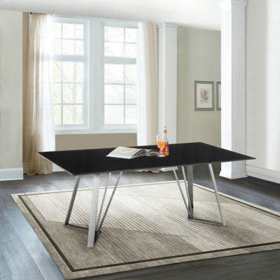 Click here for Armen Living Cressida Dining Table  Black/Stainles... prices