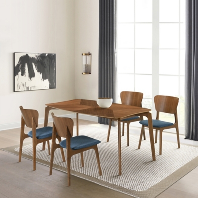 Click here for Armen Living Kalia Dining Table and 4 Chairs  Teal... prices
